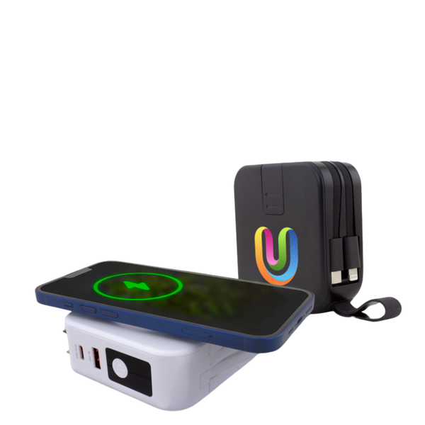 Built In Connectors Mobile Charger | Promotional Chargers - PROMOrx