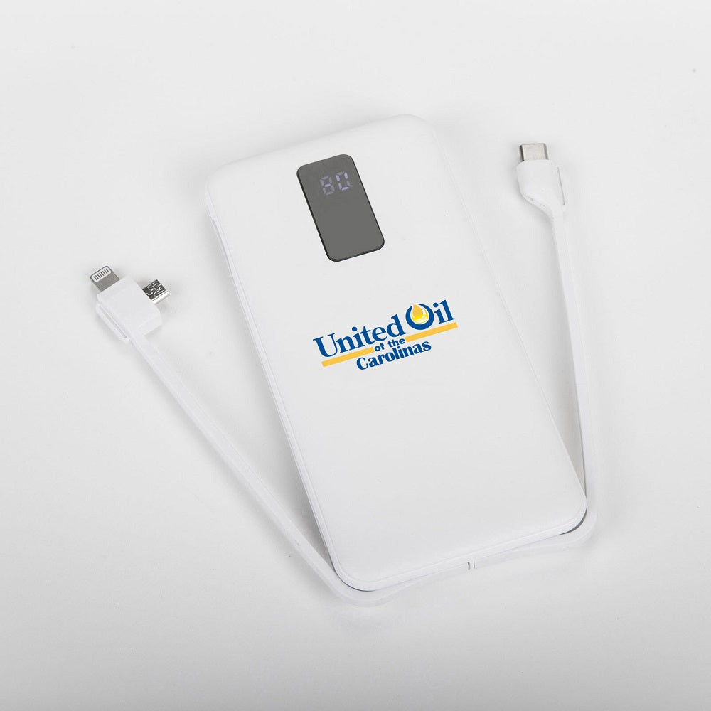 10,000mAh Power Bank Integrated Cables | Custom Power Banks - PROMOrx