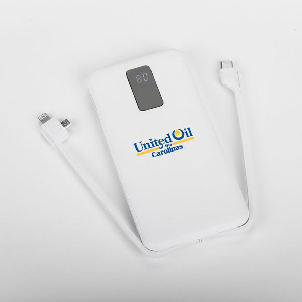 10,000mAh Power Bank Integrated Cables | Custom Power Banks - PROMOrx
