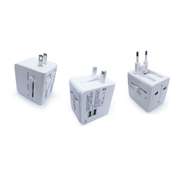 Worldwide AC Travel Adapter with Dual USB Ports - PROMOrx